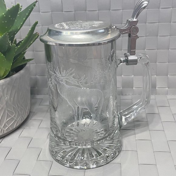 Alwe | Dining | Alwe Vintage West Germany Etched Glass Beer Stein ...